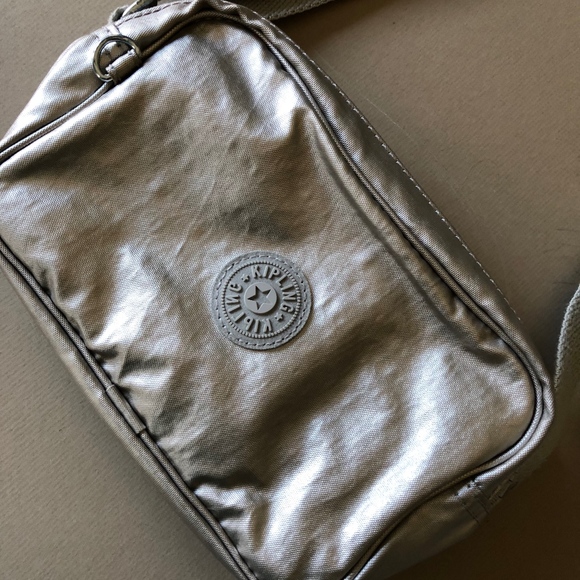Kipling | Bags | Kipling Silver Metallic Crossbody Purse Handbag | Poshmark